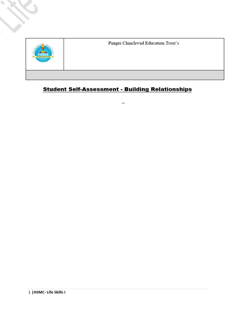 Worksheet 4-Building Relationships | PDF