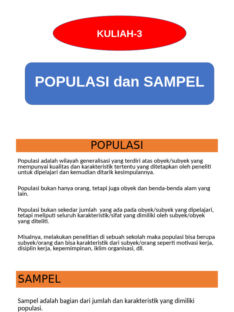 Populasi dan Teknik Sampling | PDF