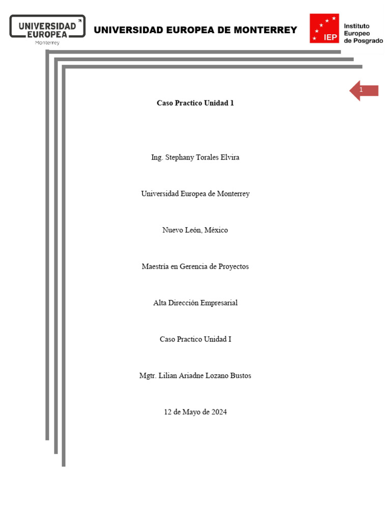 GETD-501 - Caso Practico U1 - Stephany Torales | PDF | Liderazgo | Business