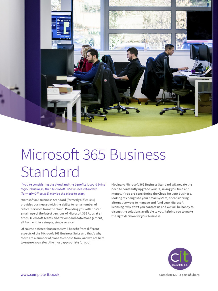 CIT - Microsoft 365 Business Standard - Datasheet | PDF | Cloud ...