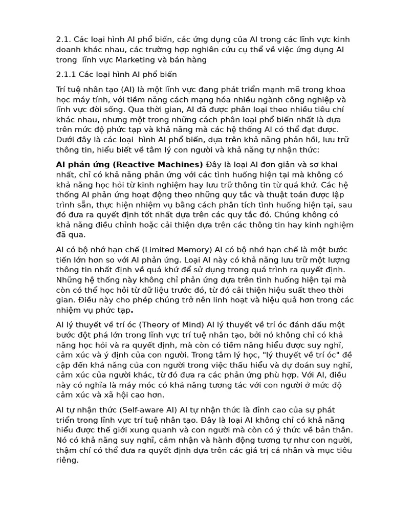 AI phản ứng (Reactive Machines) | PDF