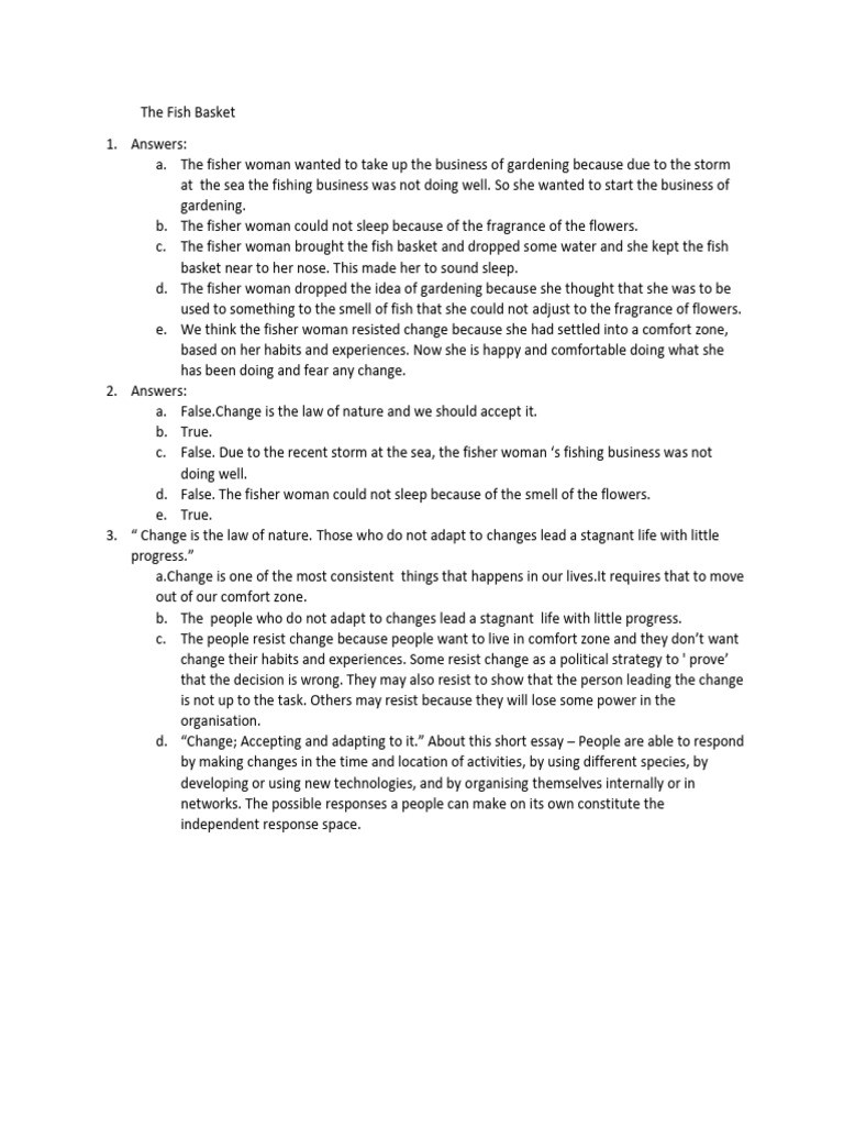 The Fish Basket | PDF