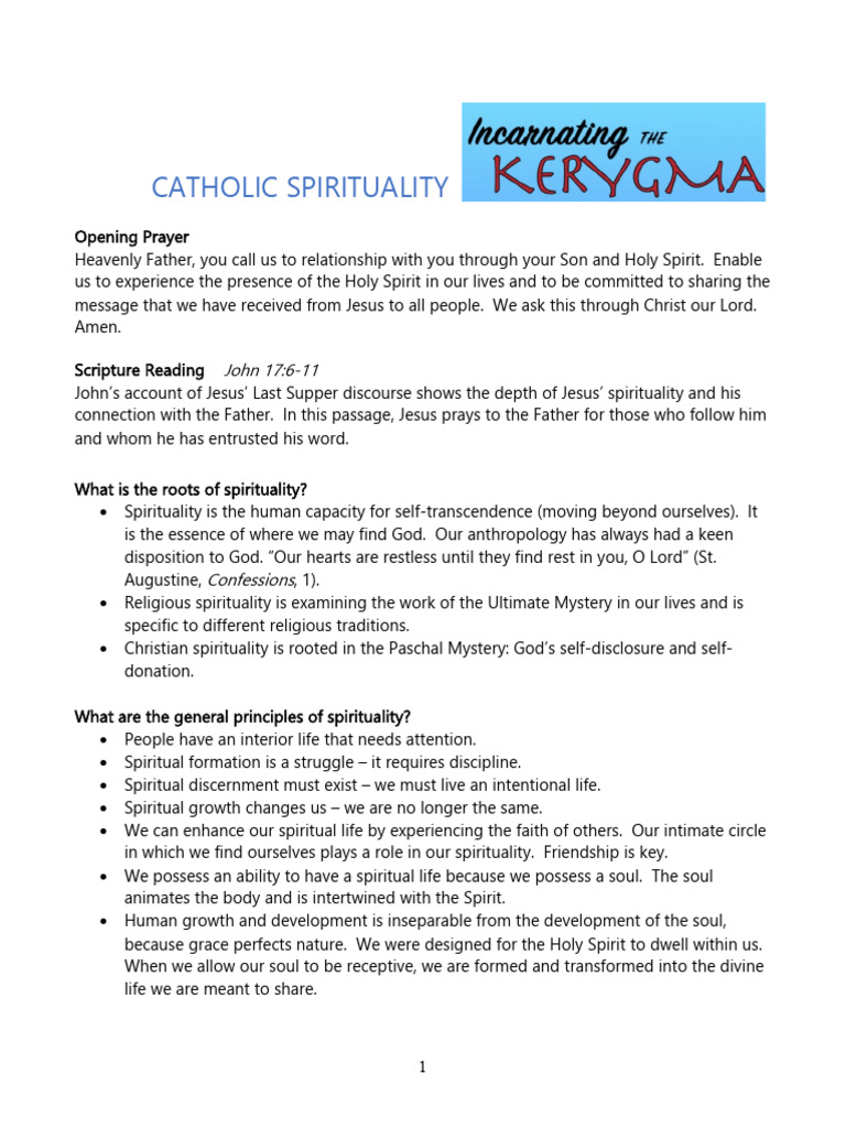 24 Catholic Spirituality | PDF | Spirituality | God The Father