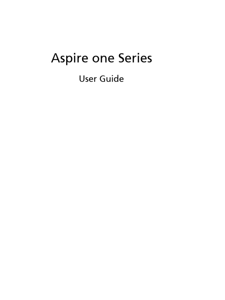 Manual de Usuario Acer Aspire One ZG5 (52 Páginas) | PDF