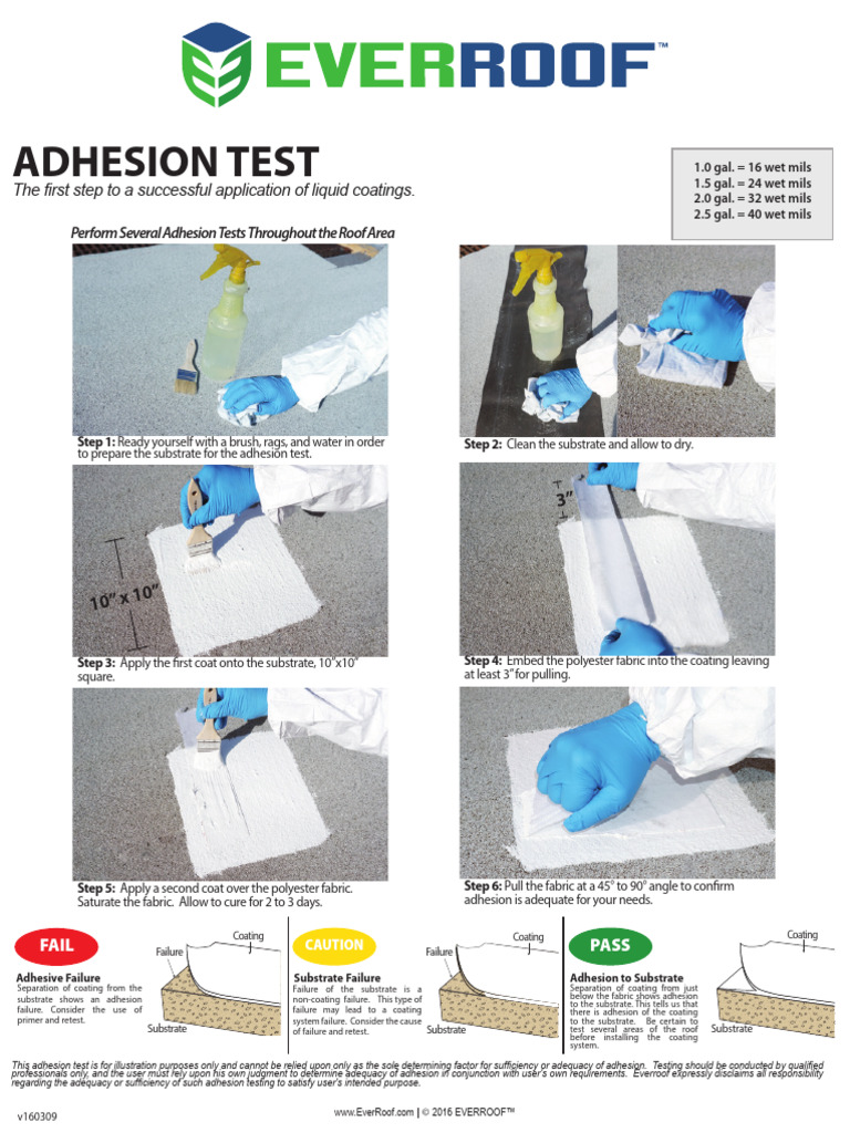 Adhesion Test Instructions V 03 09 2016 | PDF | Física Aplicada e ...