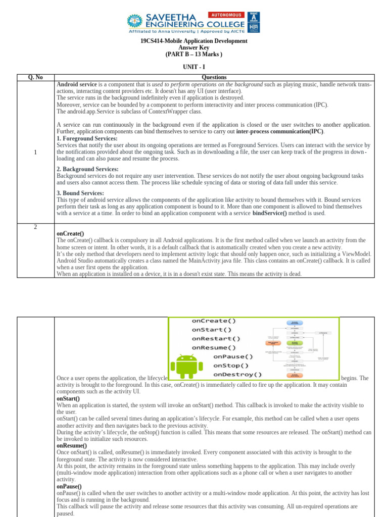 Mobile User Interface Development - ANSWERKEY | PDF | Mobile App ...