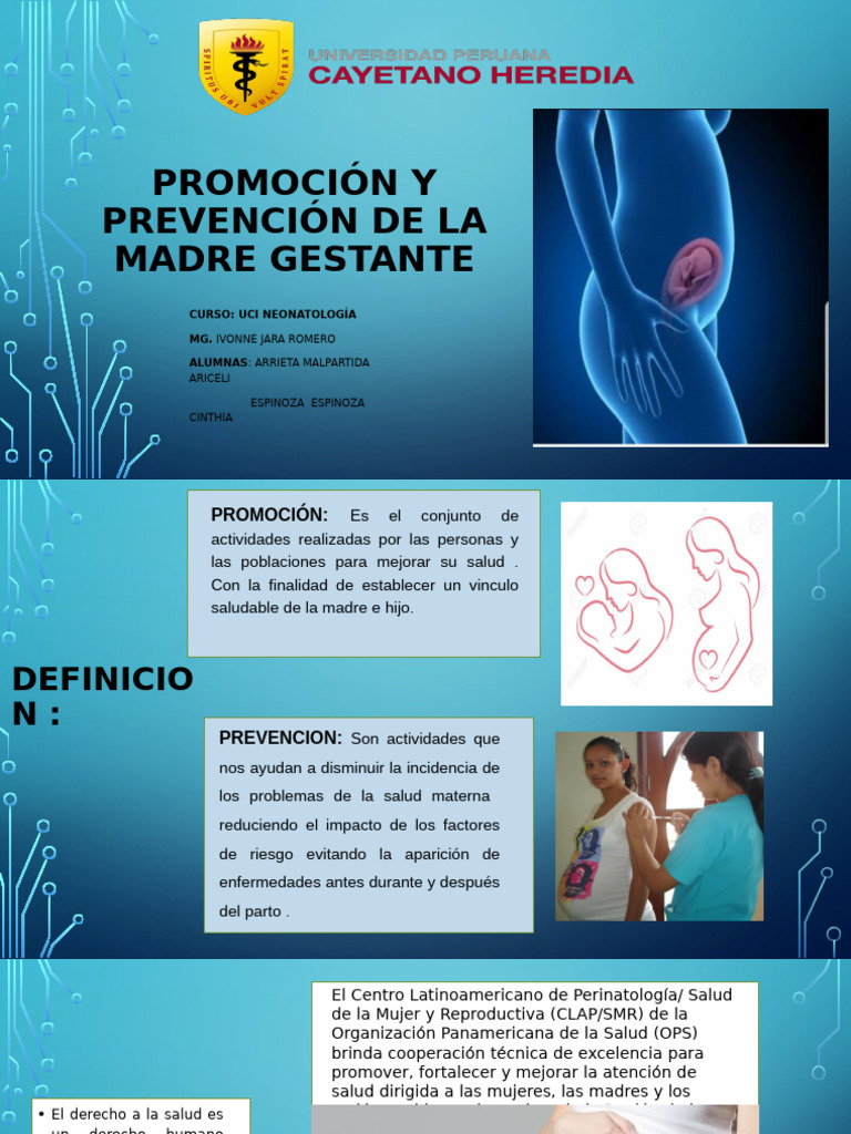 Exposicion Promocion y Prevencion de La Madre Gestante y Caso Clinico ...