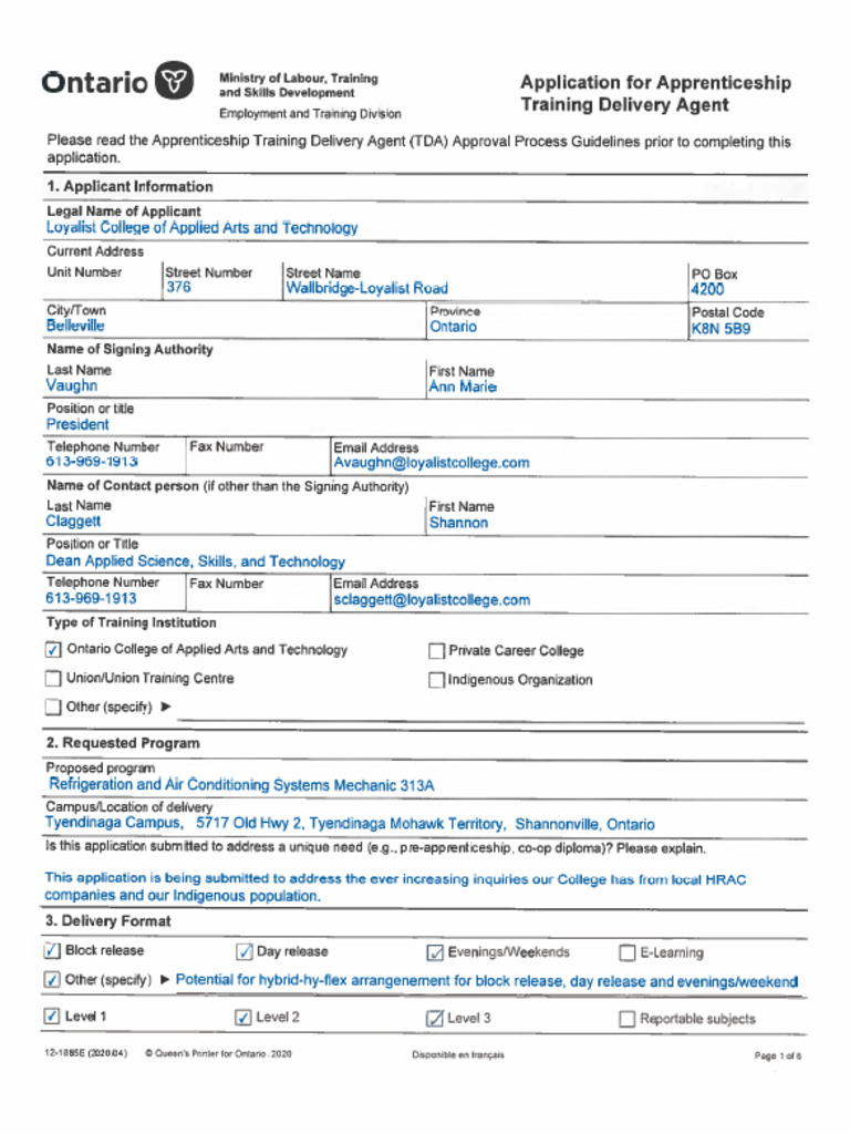 TDA Application - HRAC 313A | PDF
