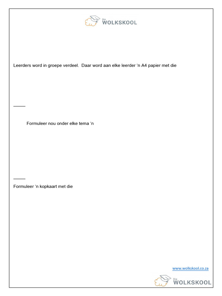 Verhalende Opstel - Werkkaart 1 | PDF