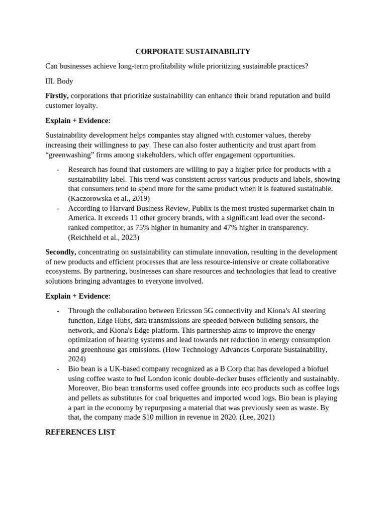 Corporate Sustainability Pdf Sustainability Brand