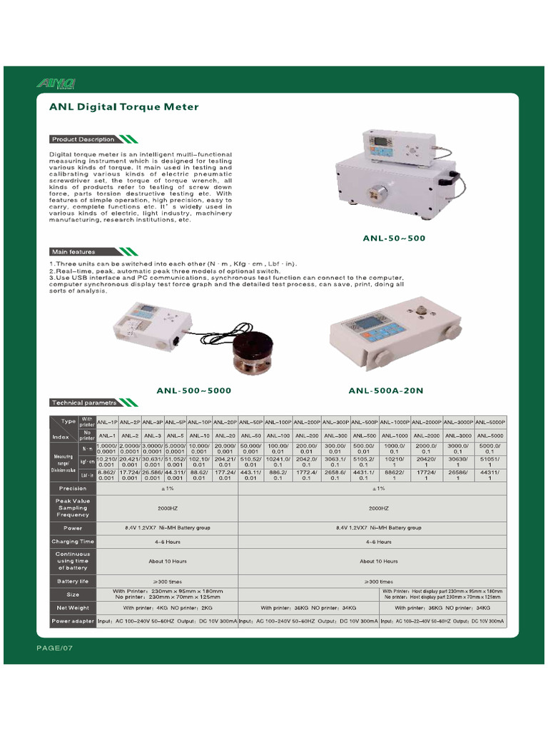 Aliyiqi ANL - ANL P Datasheet | PDF