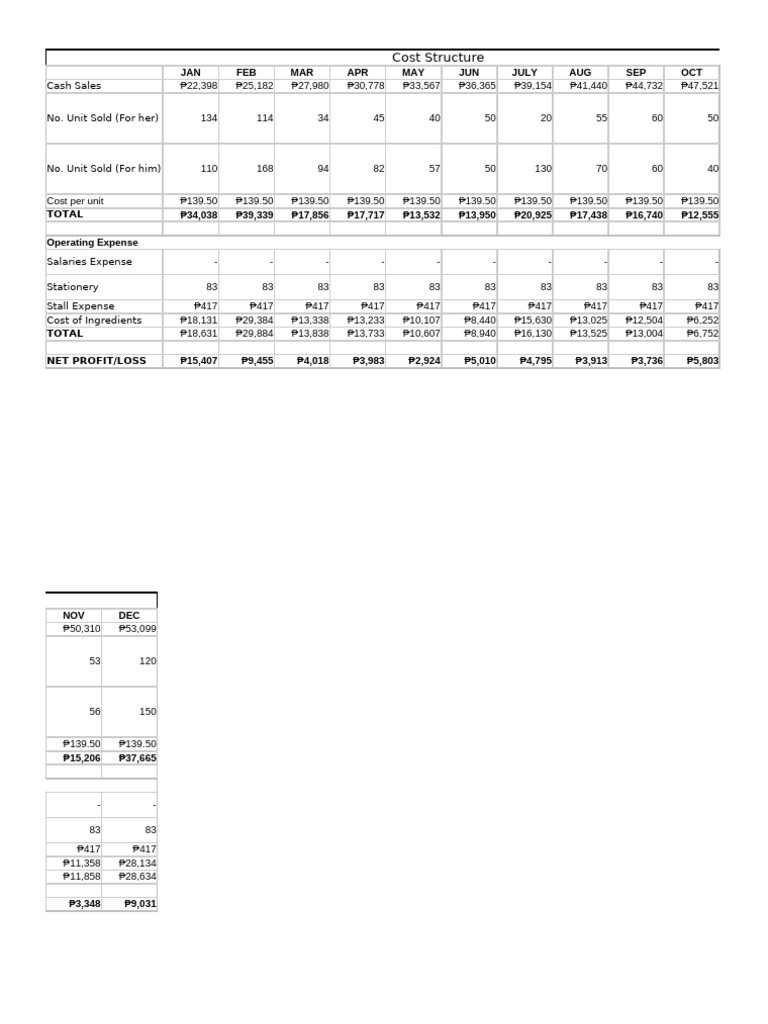 Cost Structure | PDF