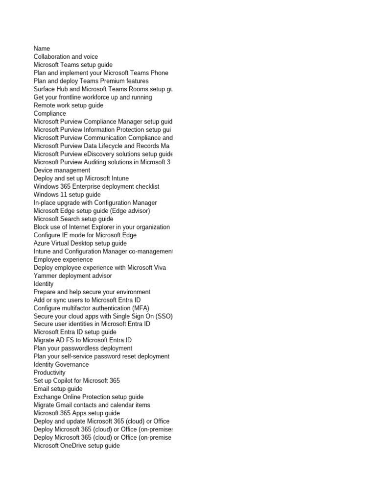 Purview Deployment Guides Check List | PDF | Microsoft | Cloud Computing