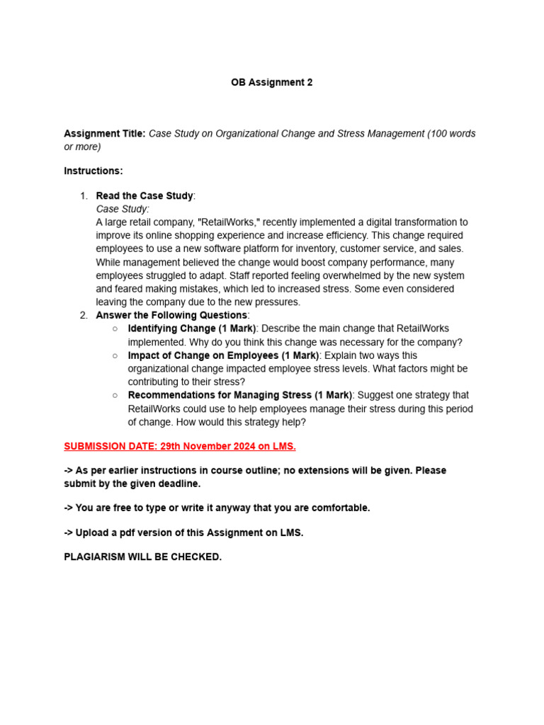 Assignment 2 OB | PDF