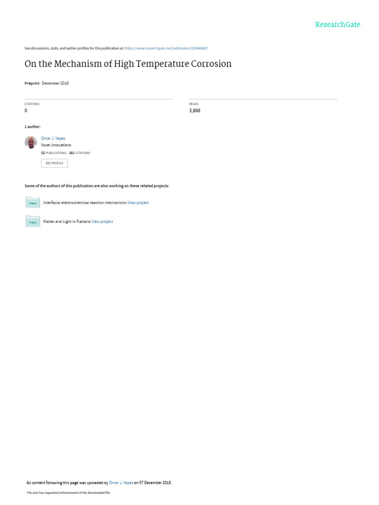 Mecanismos de Corrosi N A Alta Temperatura 1628510602 | PDF | Corrosion | Metals