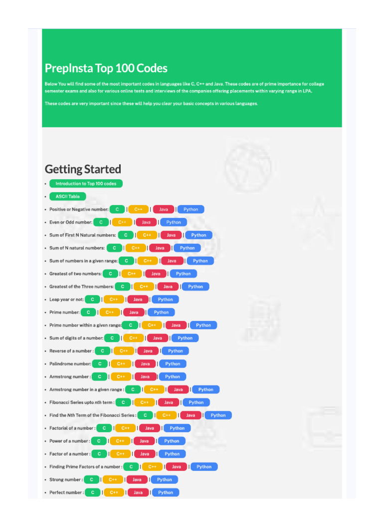 100codes Intrvw | PDF 100codes Intrvw | PDF