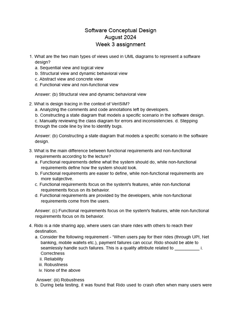 Week 3-sol | PDF | System | Automated Teller Machine