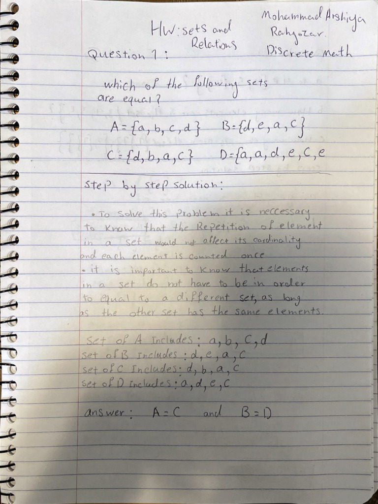 Hw1 Discrete Math | PDF