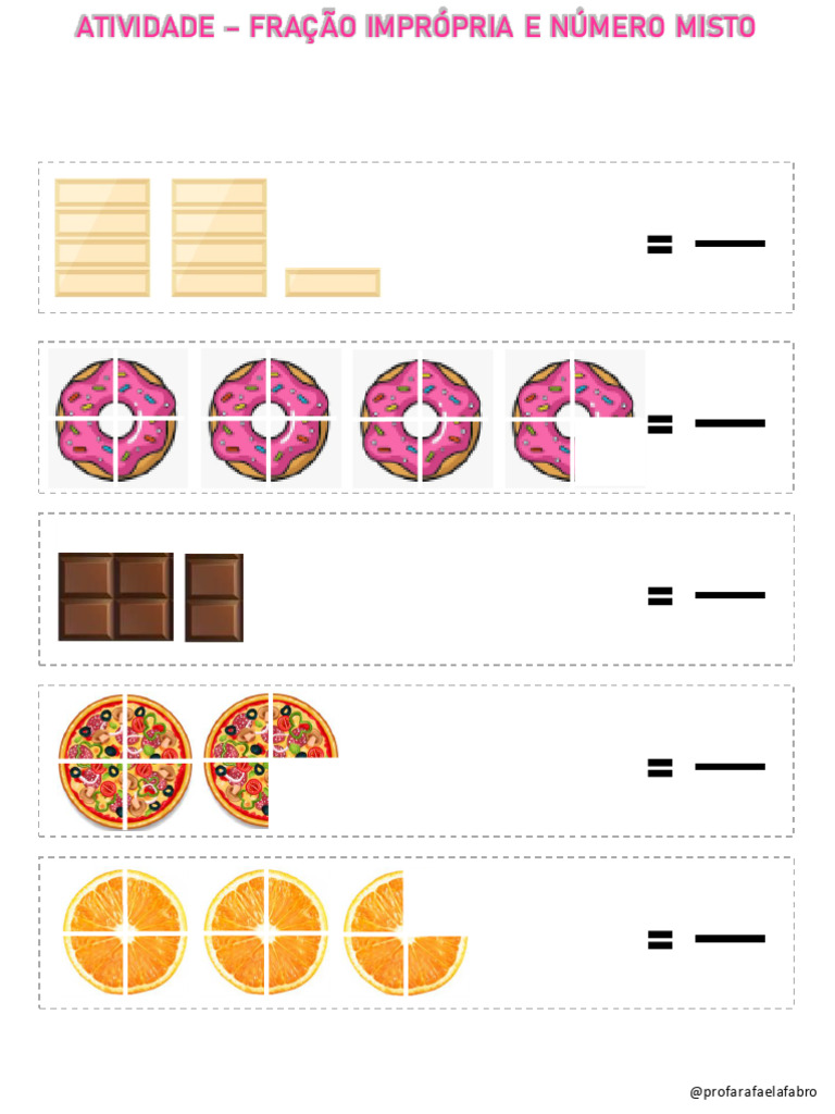 Atividade - Fração Imprópria e Número Misto | PDF