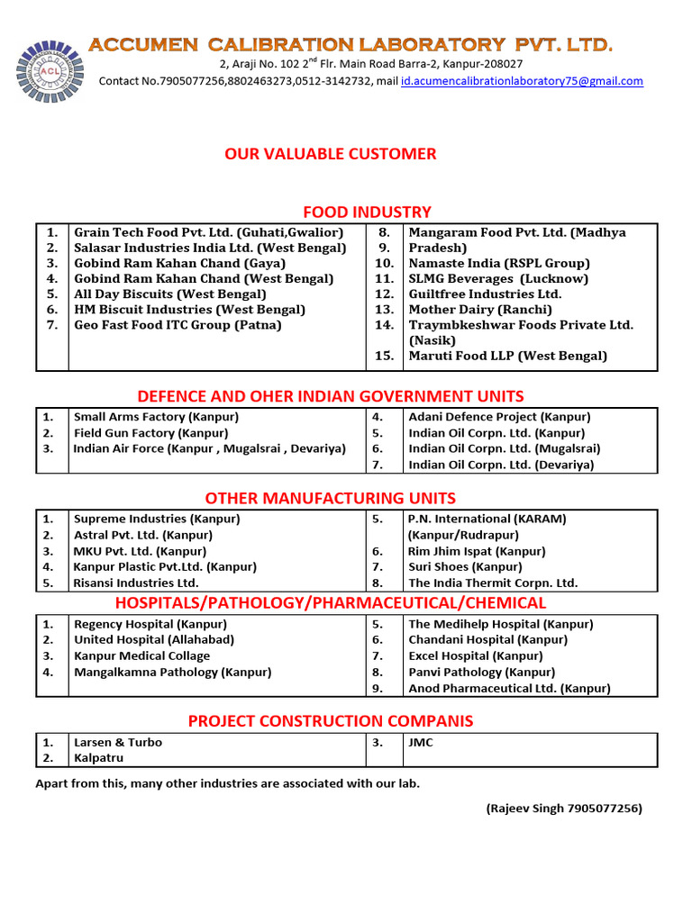 Our Customers | PDF