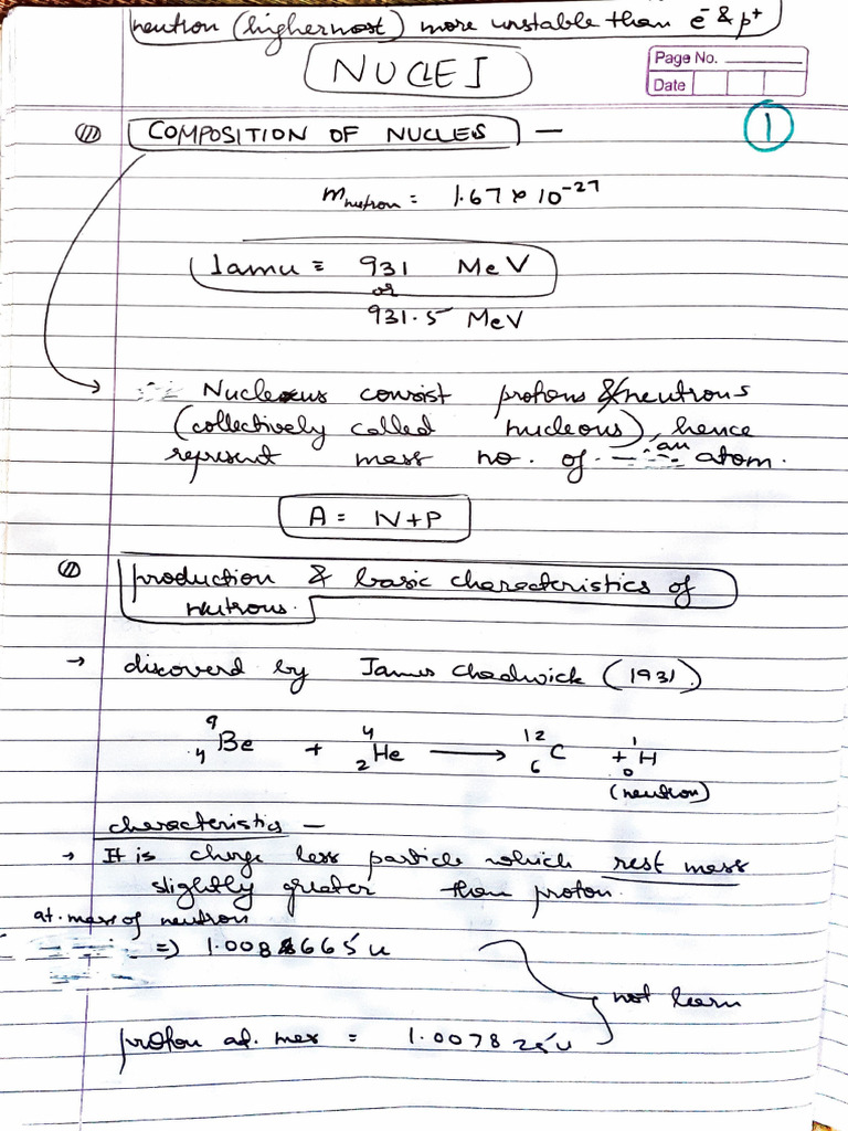 1.3 Atom & Nuclie | PDF | Nuclear Physics | Nuclear Chemistry