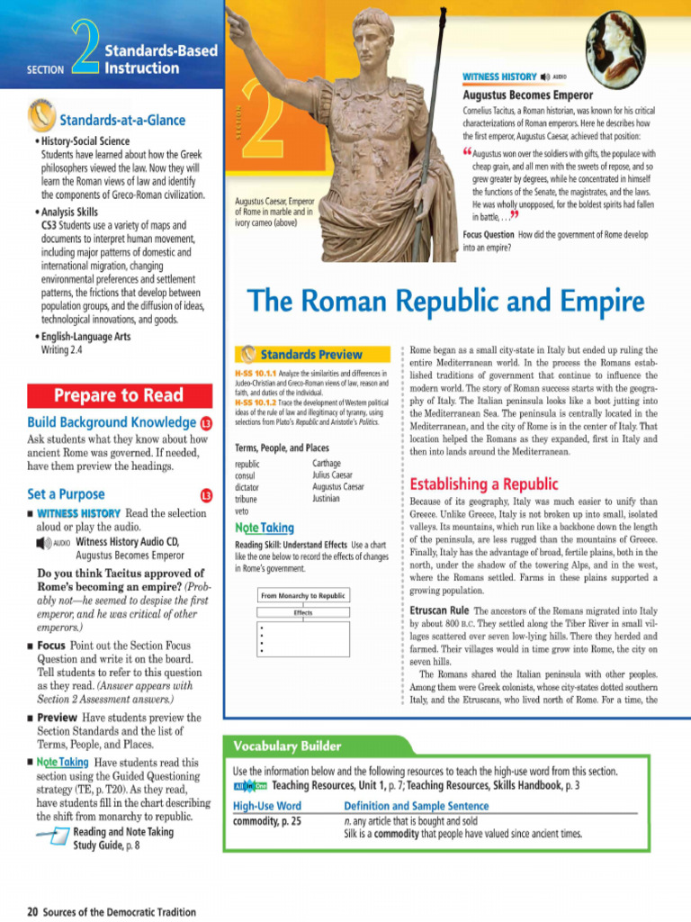 1.2 The Roman Republic and Empire | PDF