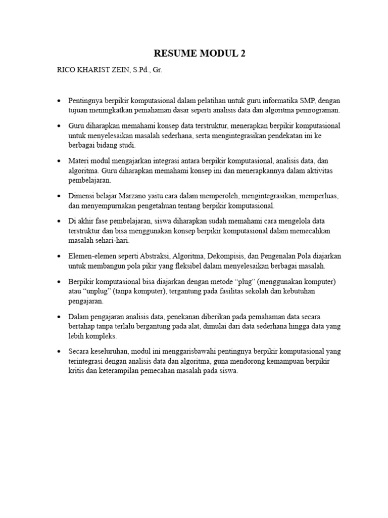 Resume Modul 2 | PDF