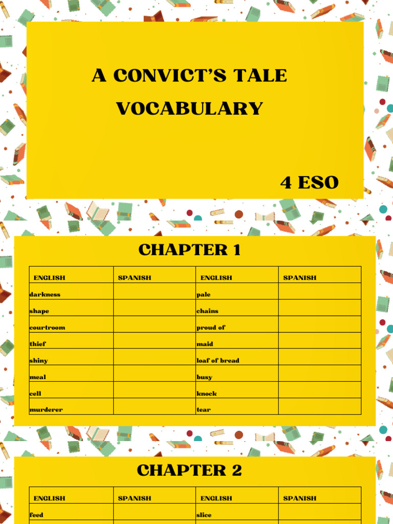 A Convict's Tale Vocabulary 4 Eso | PDF | Crimes | Crime & Violence