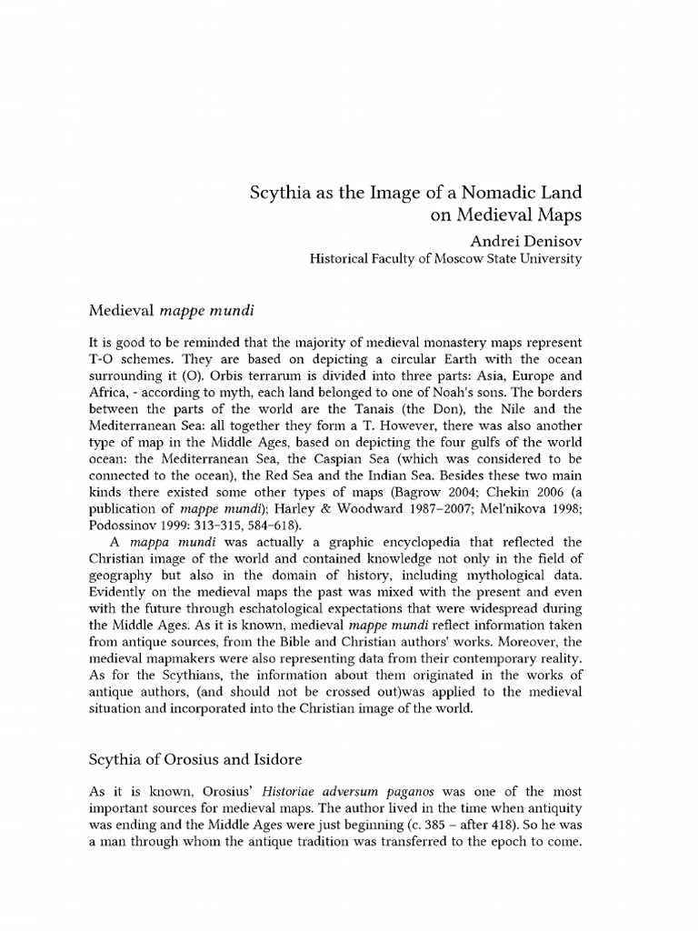Scythia: A Nomadic Land in Medieval Maps | PDF