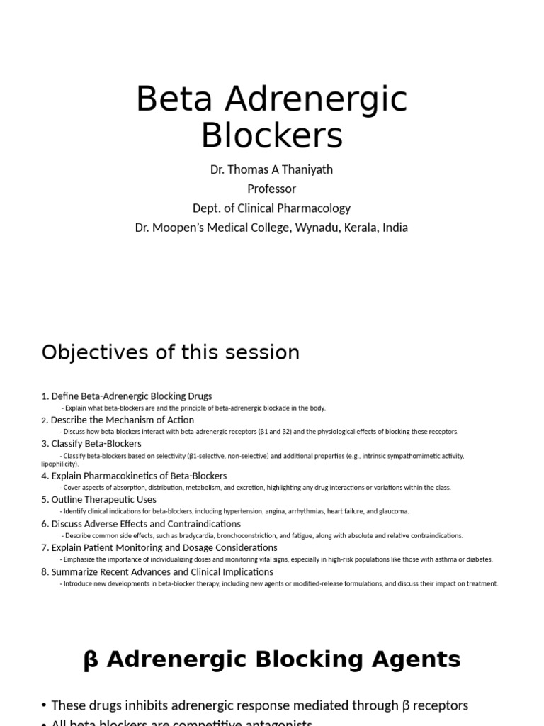 Beta Blockers | PDF | Clinical Medicine | Medical Specialties