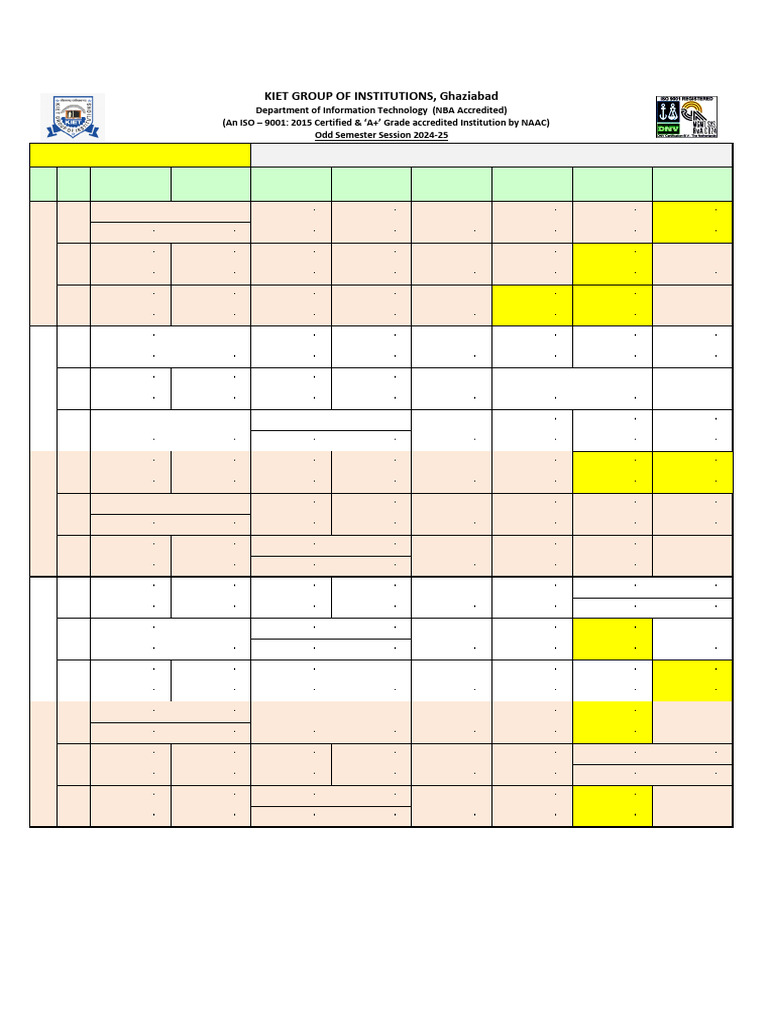 3rd Year TimeTable Wef 27nov2024 | PDF