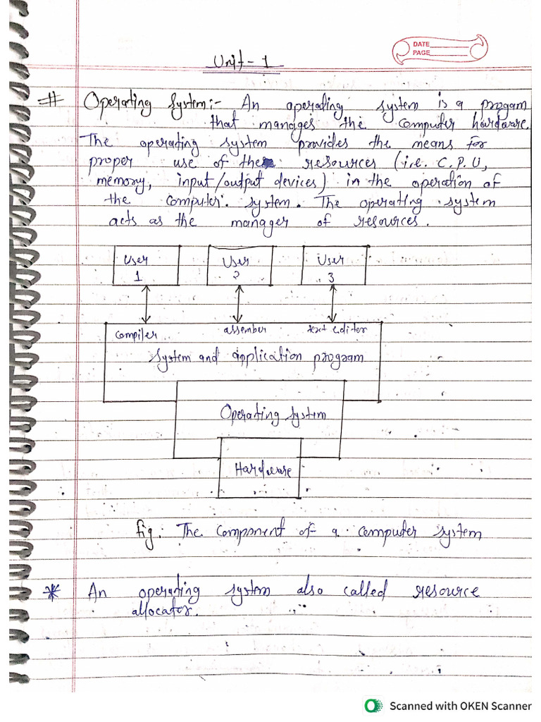 OS Unit 1 | PDF