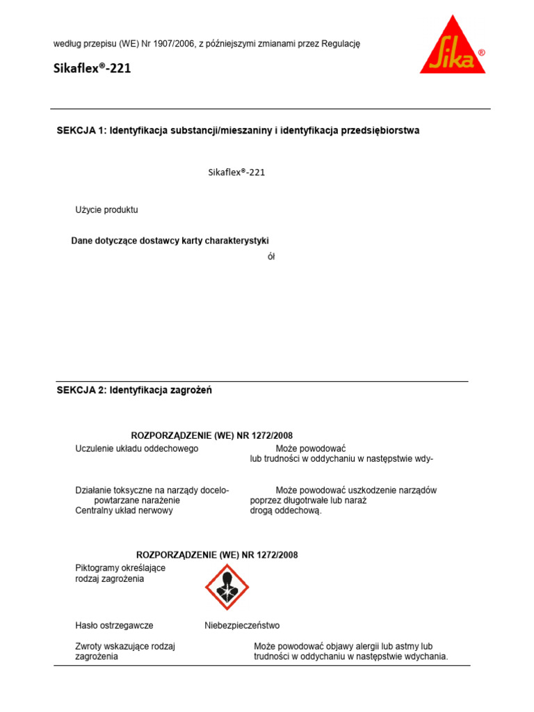 Sds Sikaflex 221 | PDF