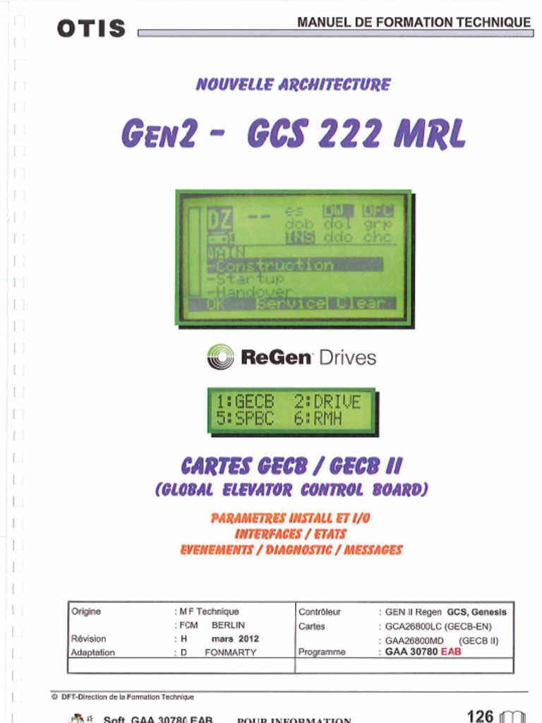 GCS 222 MRL SVT France Otis Gen2 | PDF