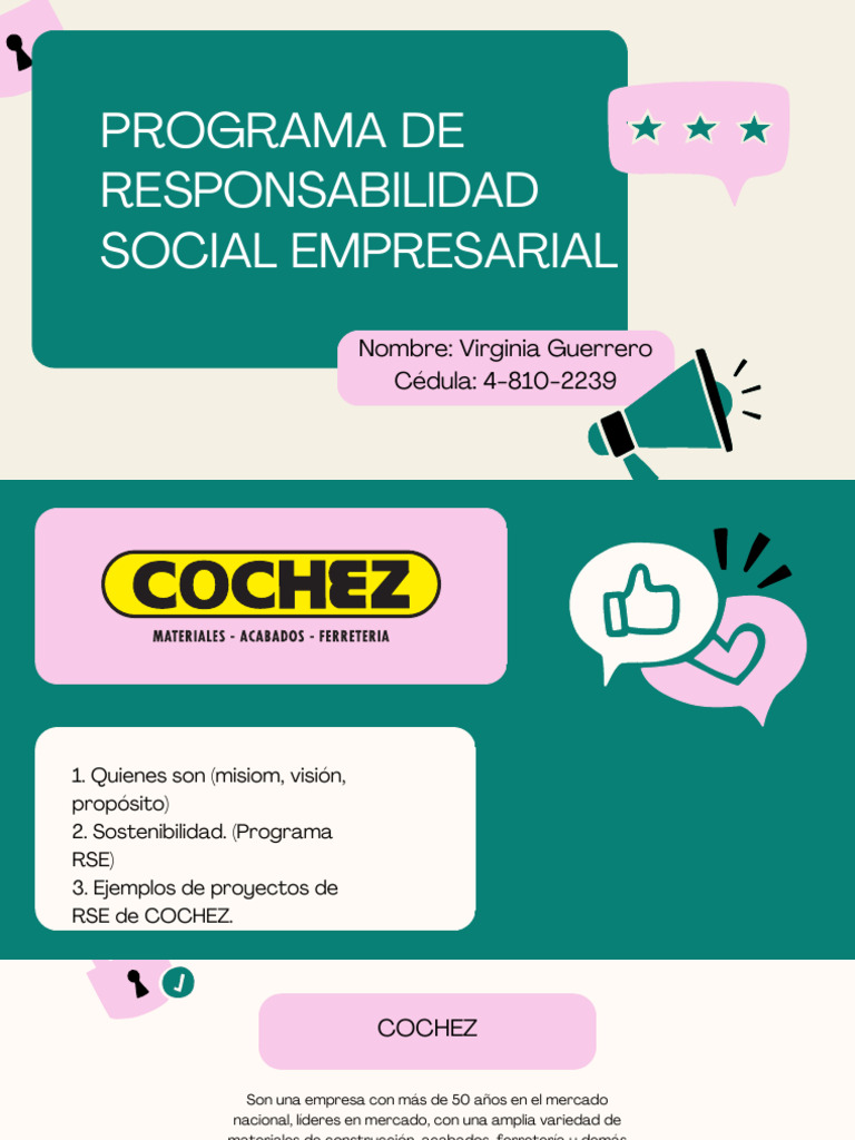 Programa RSE de COCHEZ: Impacto Social | PDF
