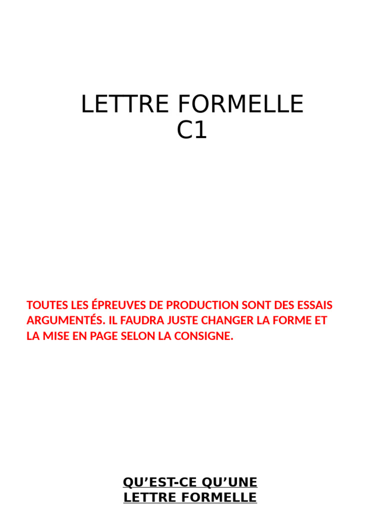 Lettre Formelle en PP | PDF