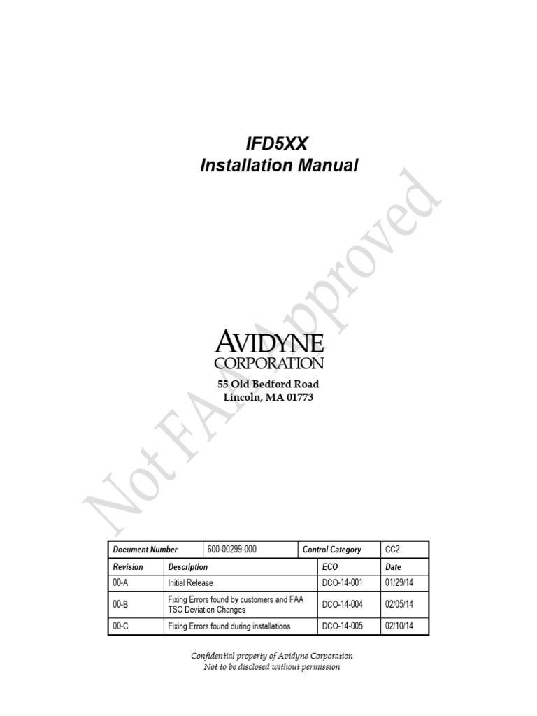 IFD540 Install Manual 600-00299-000 | PDF | Radio | Antenna (Radio)