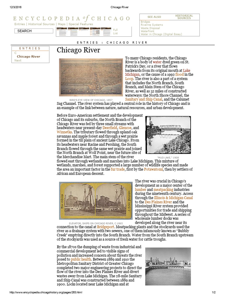 Chicago River | PDF | River | Earth Sciences