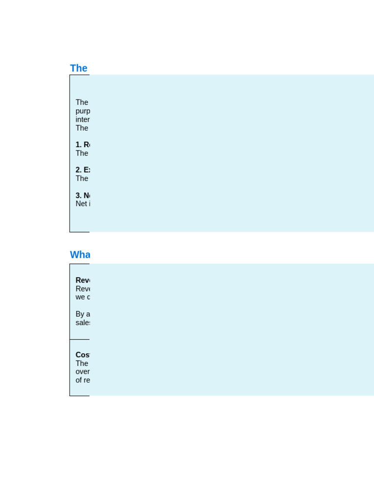 Income Statement Template | PDF | Income Statement | Revenue