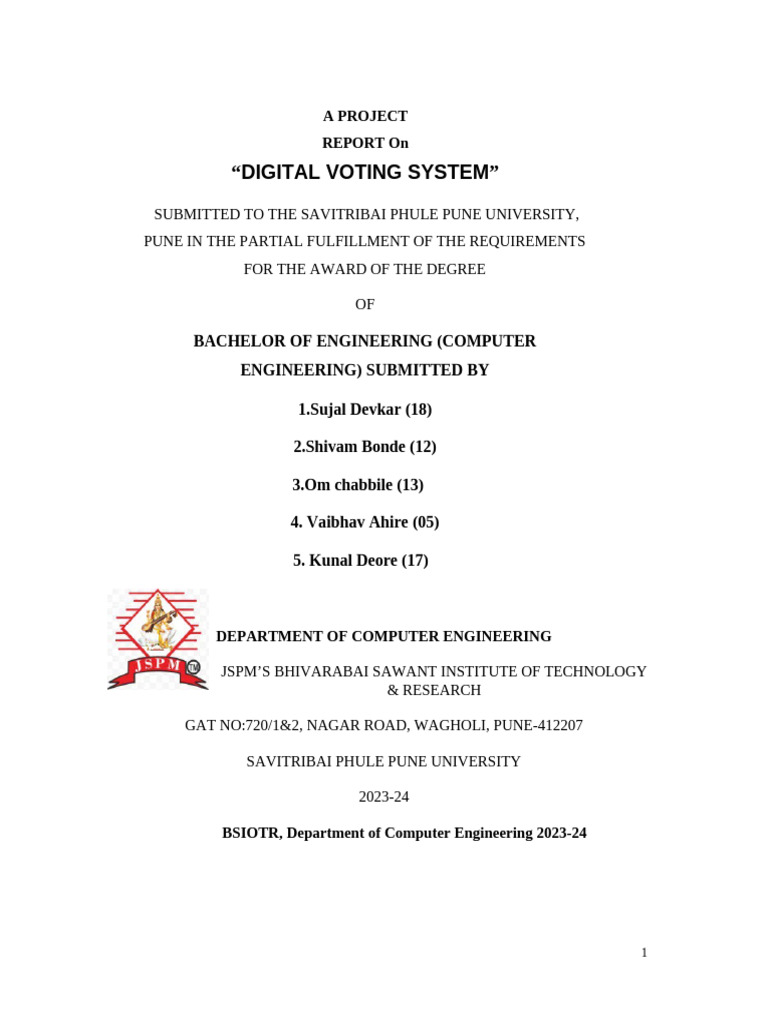 Digital Voting System | PDF | Computer Security | Security