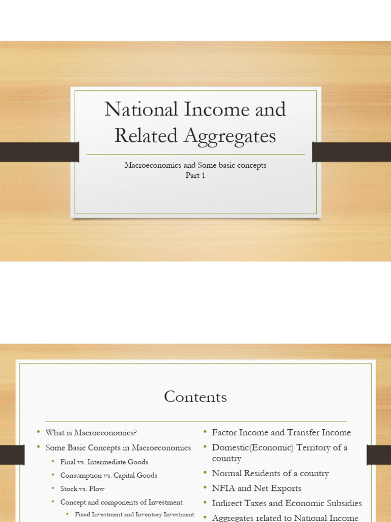 National Income Accounting Complete Notes | PDF | Gross Domestic ...