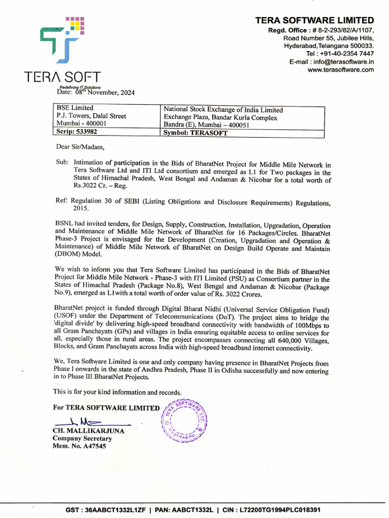 Iiii Limited: Tera Software | PDF | Government Of India | Economy Of India