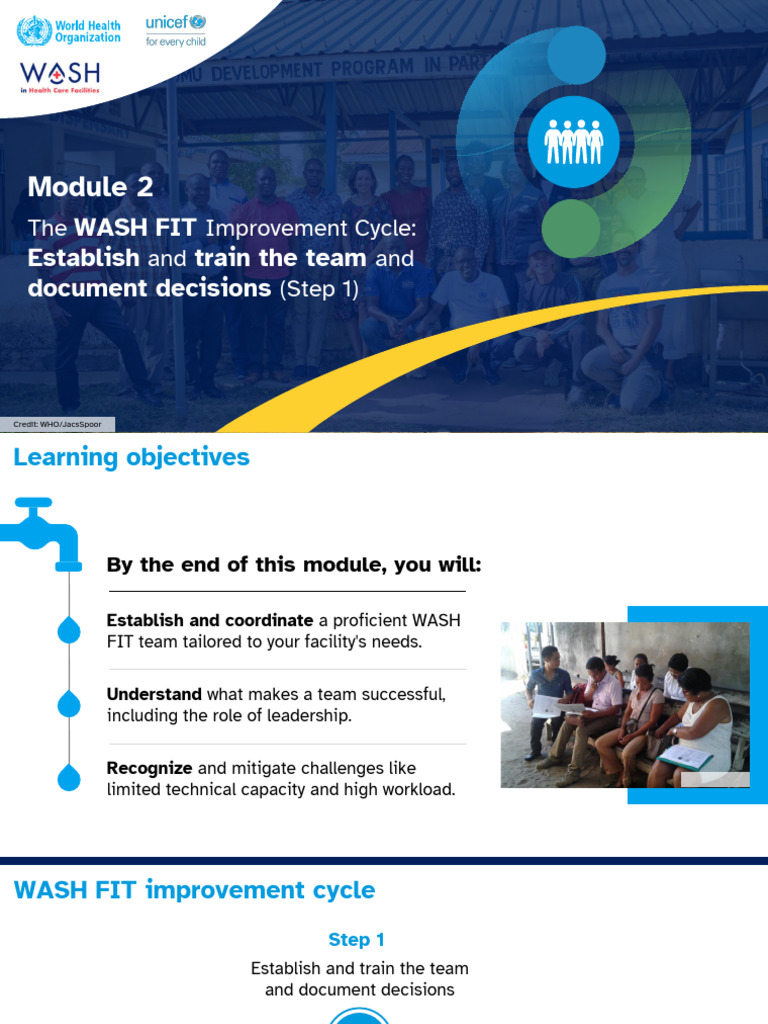 Water and Sanitation For Health Facility Improvement Tool WASH FIT ...