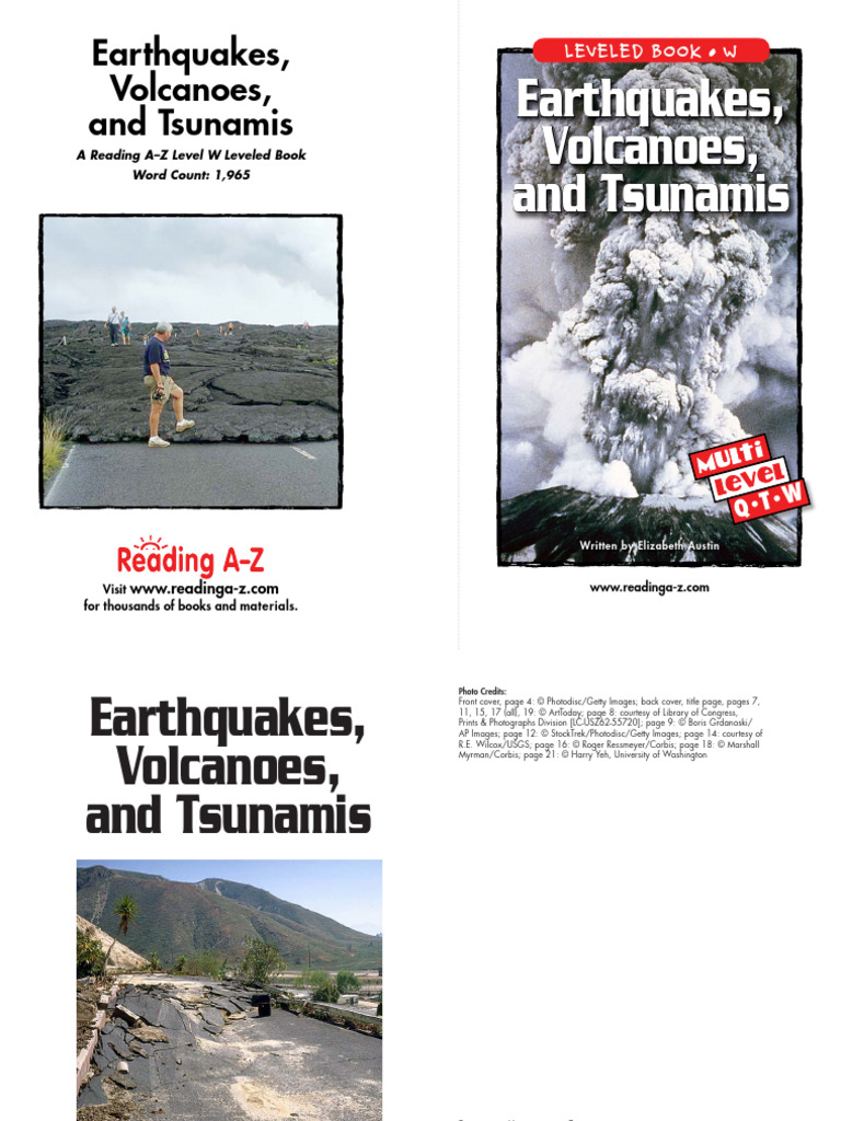 Earthquakes Volcanoes and Tsunamis | PDF | Tsunami | Volcano