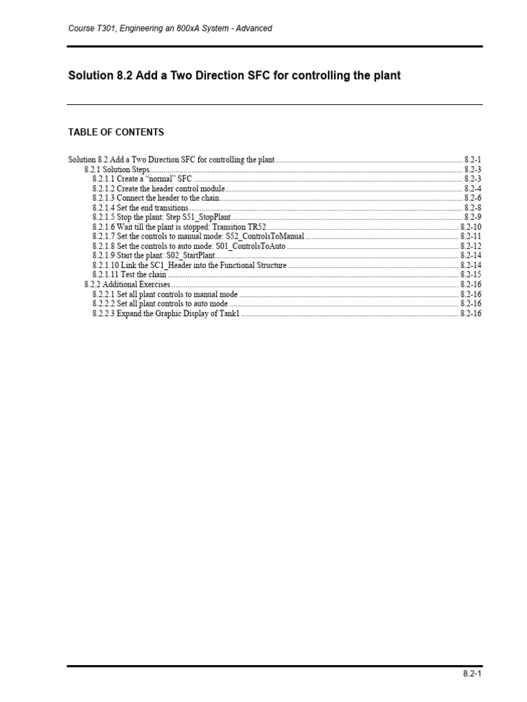 Solution 8.2 - Add A Two Direction SFC For Controlling The Plant V2-1 | PDF | Parameter ...