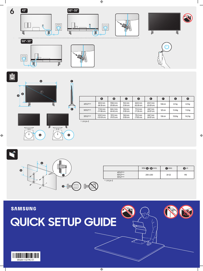 BN68-11279C-01 - QSG - UTU7000K 43-55inch-Bezel - WW - ENG - 201014.0 | PDF