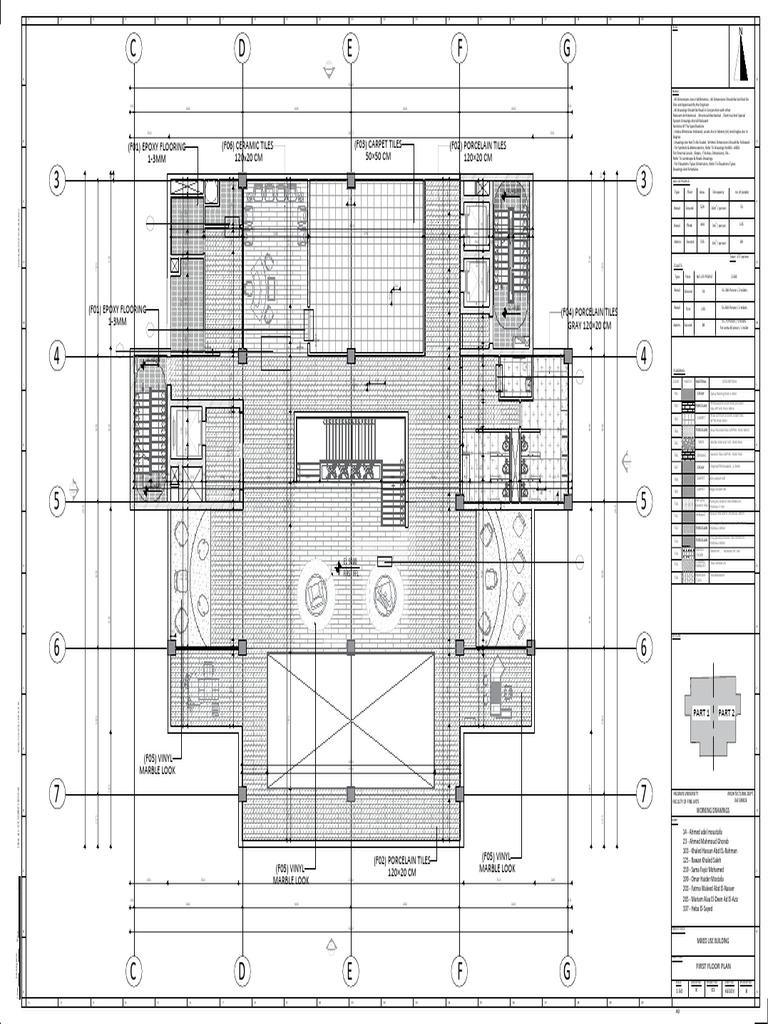 C D E F G: EL 9100 First FFL | PDF | Flooring | Building Engineering