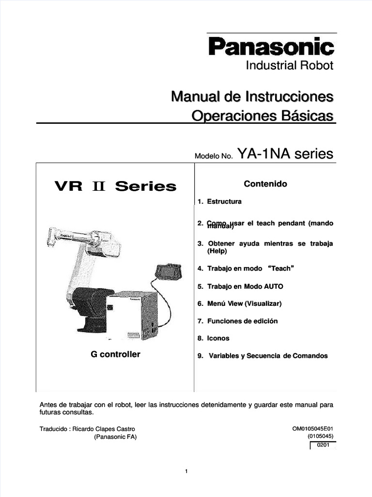PDF Robot Panasonic - Compress | PDF | Robot | Robótica