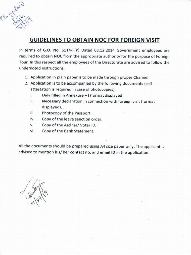 Foreign NOC Guideline 20190701 | PDF