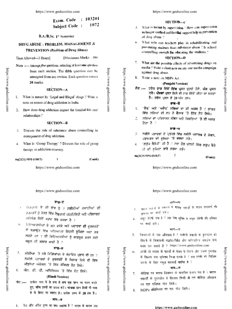 Drug Abuse Paper | PDF